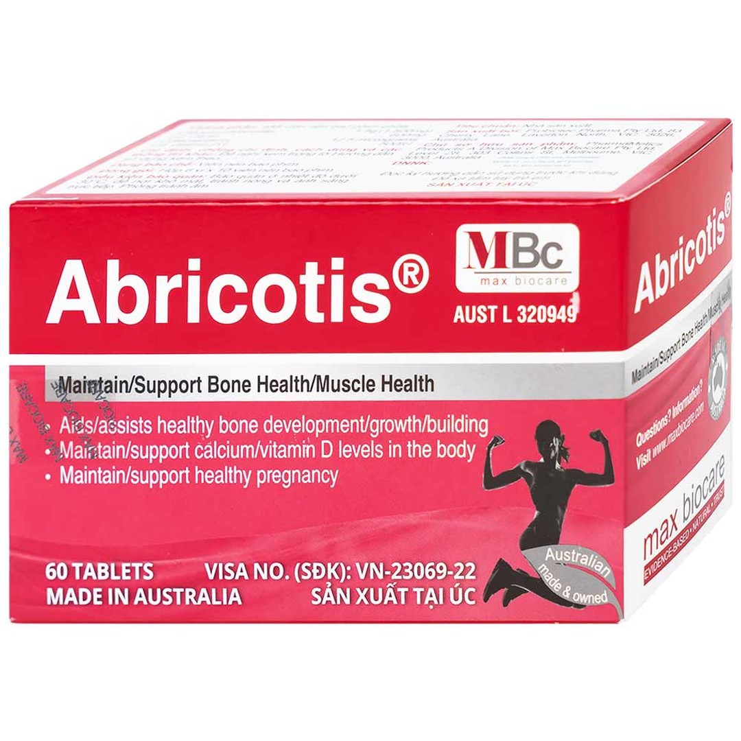 Viên nén Abricotis Probiotec hỗ trợ sức khỏe xương, cơ bắp