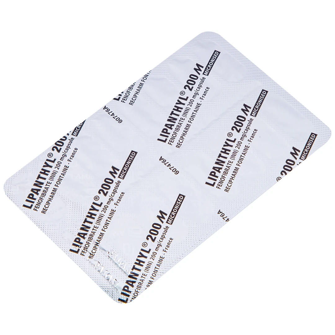 Lipanthyl 200m thuốc trị tăng mỡ máu (2 vỉ x 15 viên)