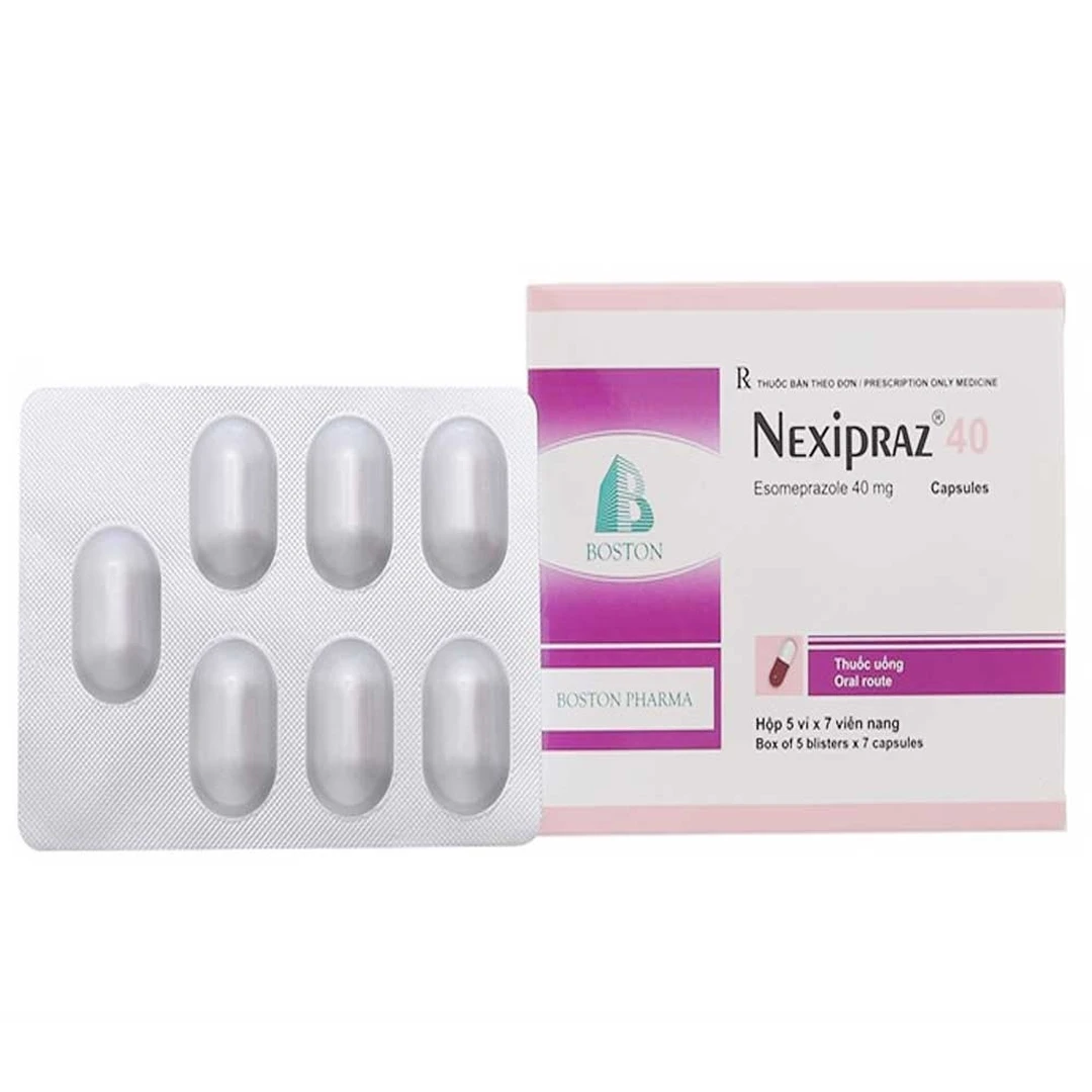 Viên nang cứng Nexipraz 40 Boston điều trị bệnh trào ngược dịch dạ dày ...