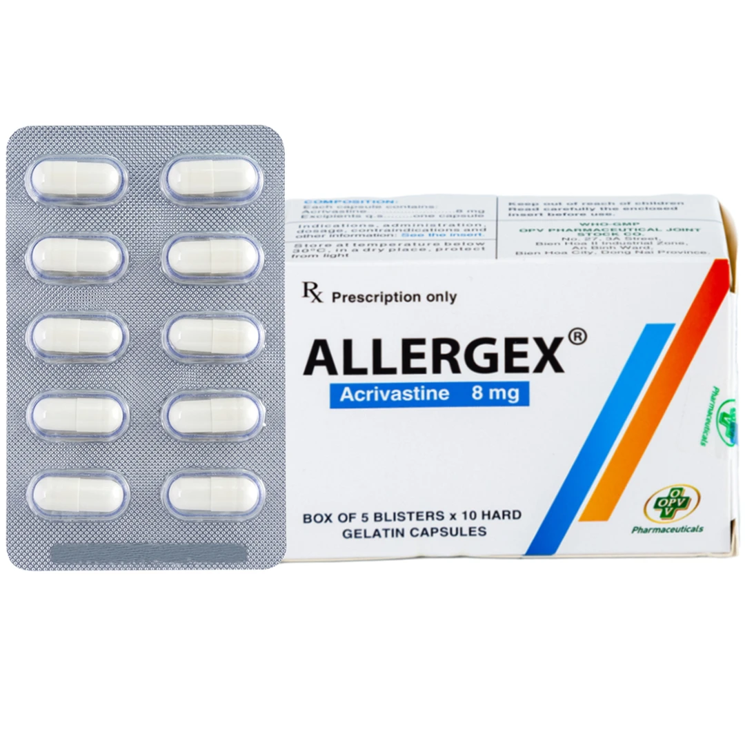 Allergex 8mg tác dụng gì? Lưu ý & Cách dùng
