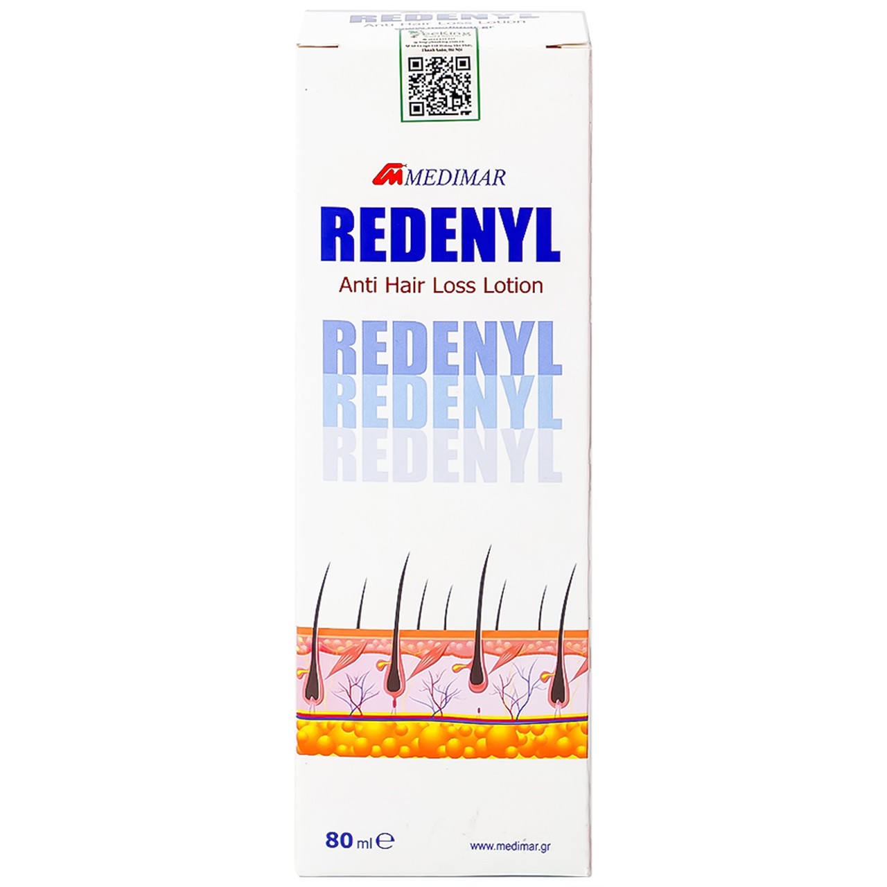 Chai xịt Redenyl Lotion hỗ trợ giúp mọc tóc và ngăn ngừa rụng tóc (80ml)