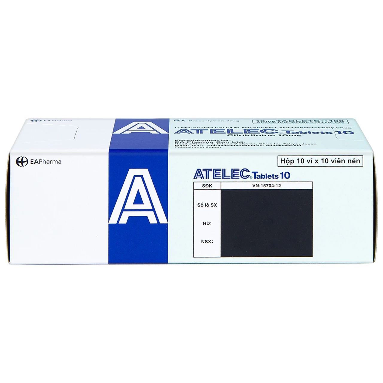 Thuốc Atelec Tablets 10 EA Pharma.điều trị tăng huyết áp (10 vỉ x 10 ...