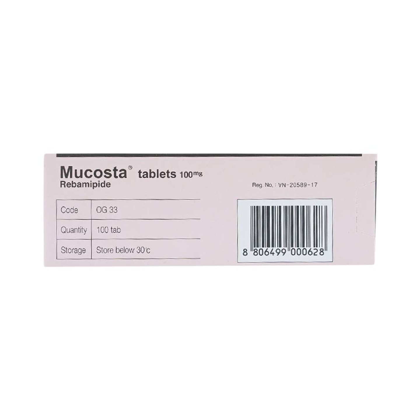 Mucosta 100mg điều trị loét dạ dày (10 vỉ x 10 viên)