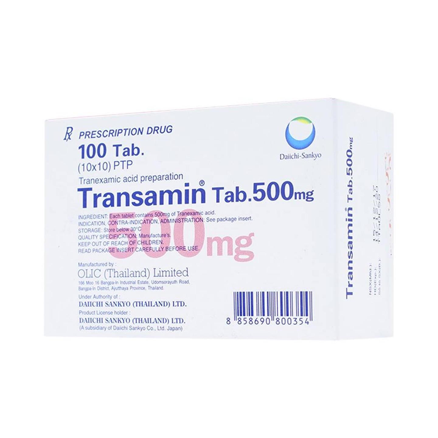 Thuốc cầm máu Transamin 500mg điều trị chảy máu bất thường