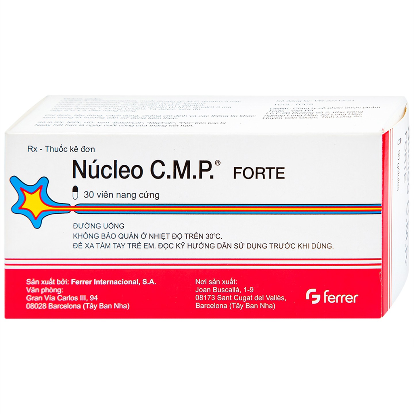 Thuốc Núcleo C.M.P Forte dạng viên uống (6 vỉ x 5 viên)