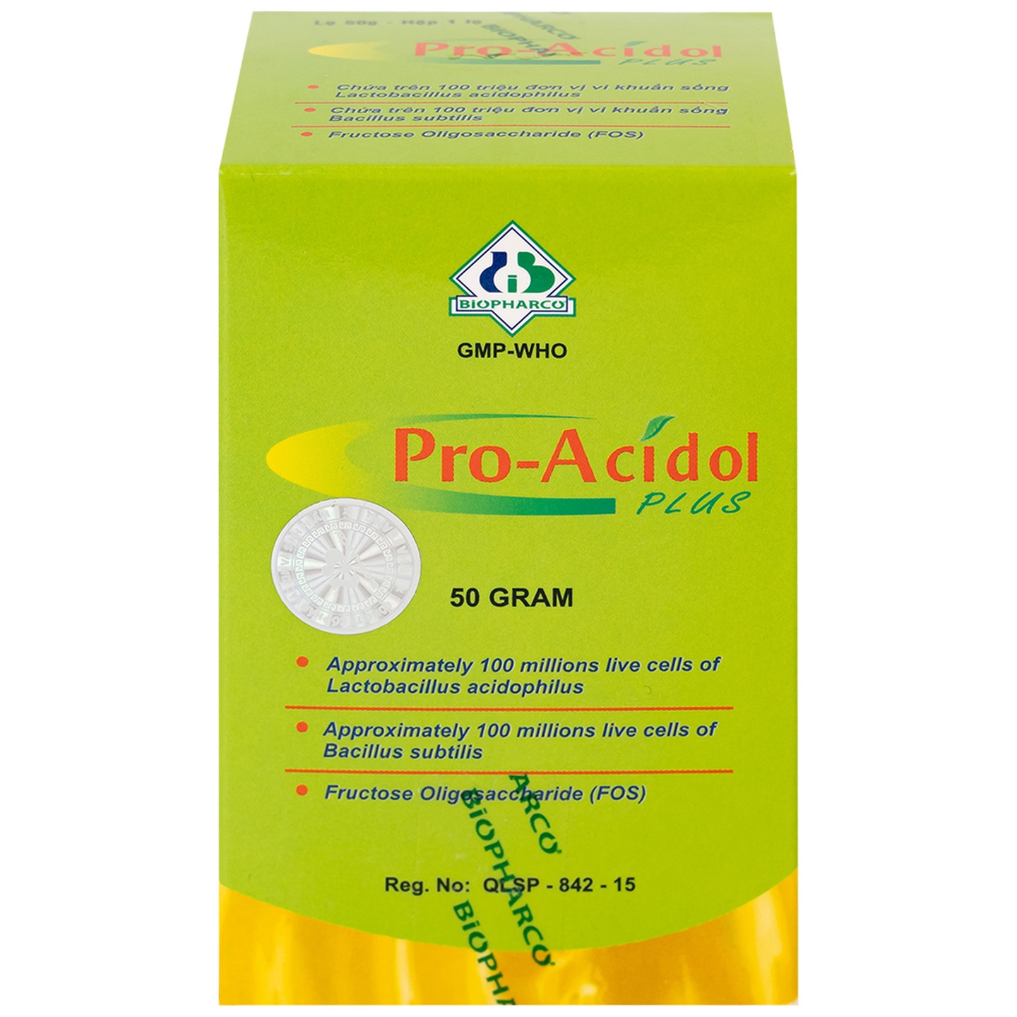 Thuốc Pro-Acidol Plus 50g Biopharco điều trị rối loạn tiêu hóa, viêm ...