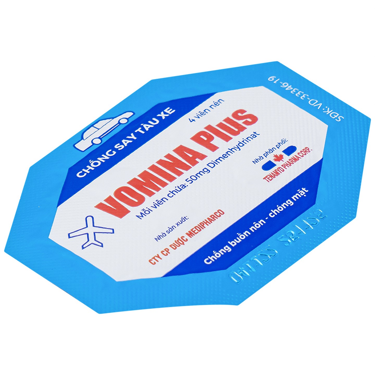 Thuốc Vomina Plus 50mg phòng và điều trị chứng buồn nôn, chóng mặt (25 ...