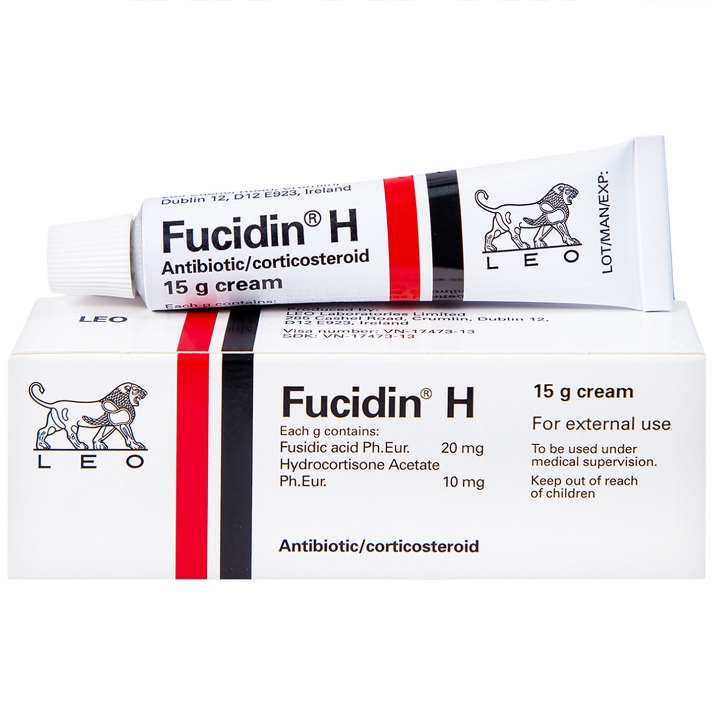 Fucidin H trị viêm da, nhiễm khuẩn da hiệu quả (Tuýp 15g)