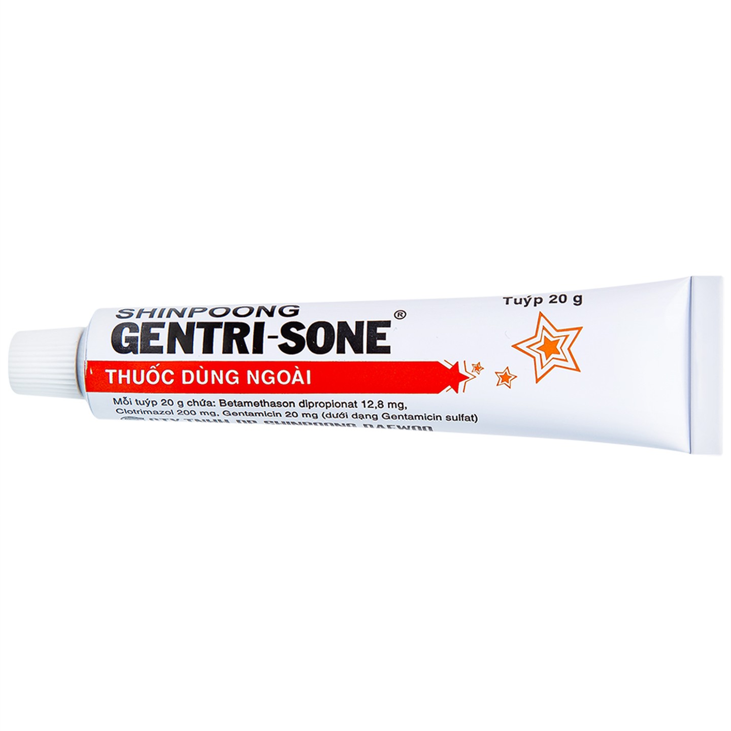 Gentrisone 20g trị viêm da, dị ứng da (tuýp 20g)