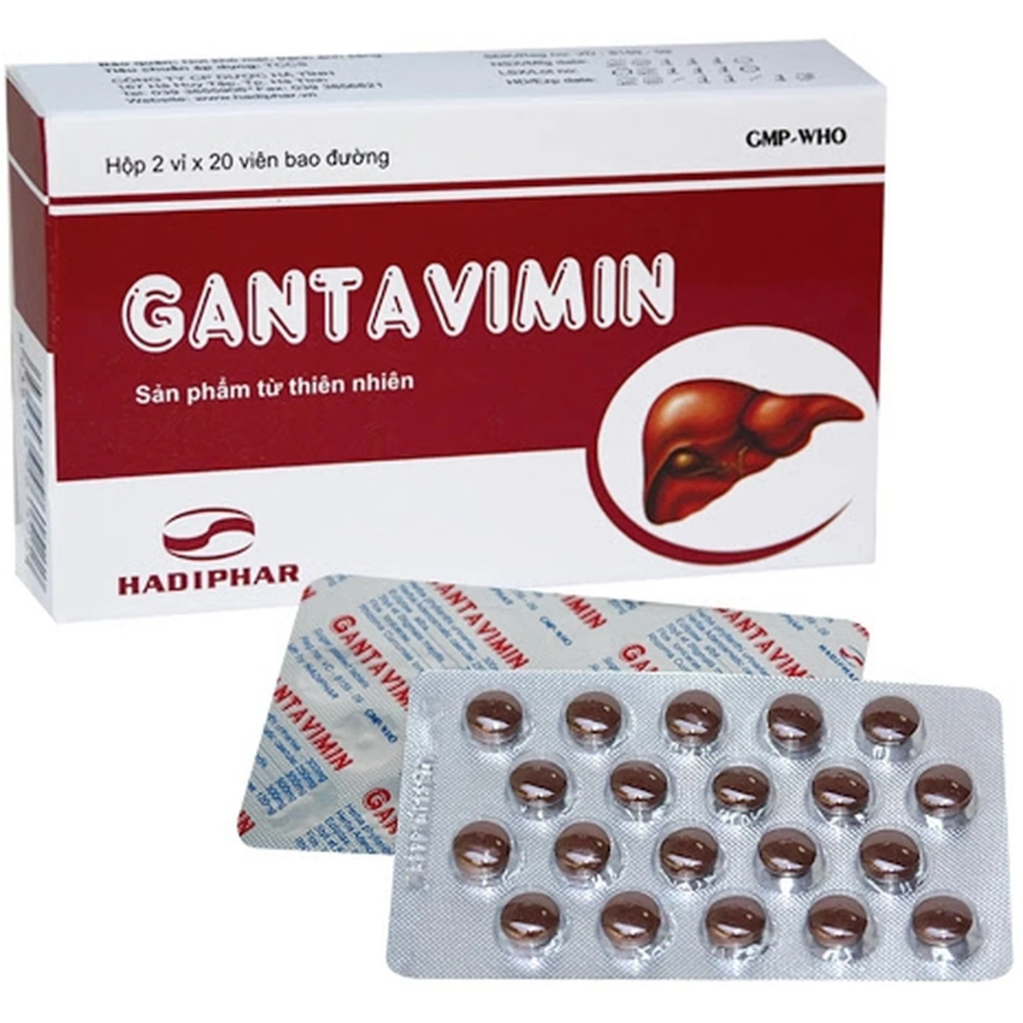 Thuốc Gantavimin Hadiphar điều trị viêm gan siêu vi B (2 vỉ x 20 viên ...