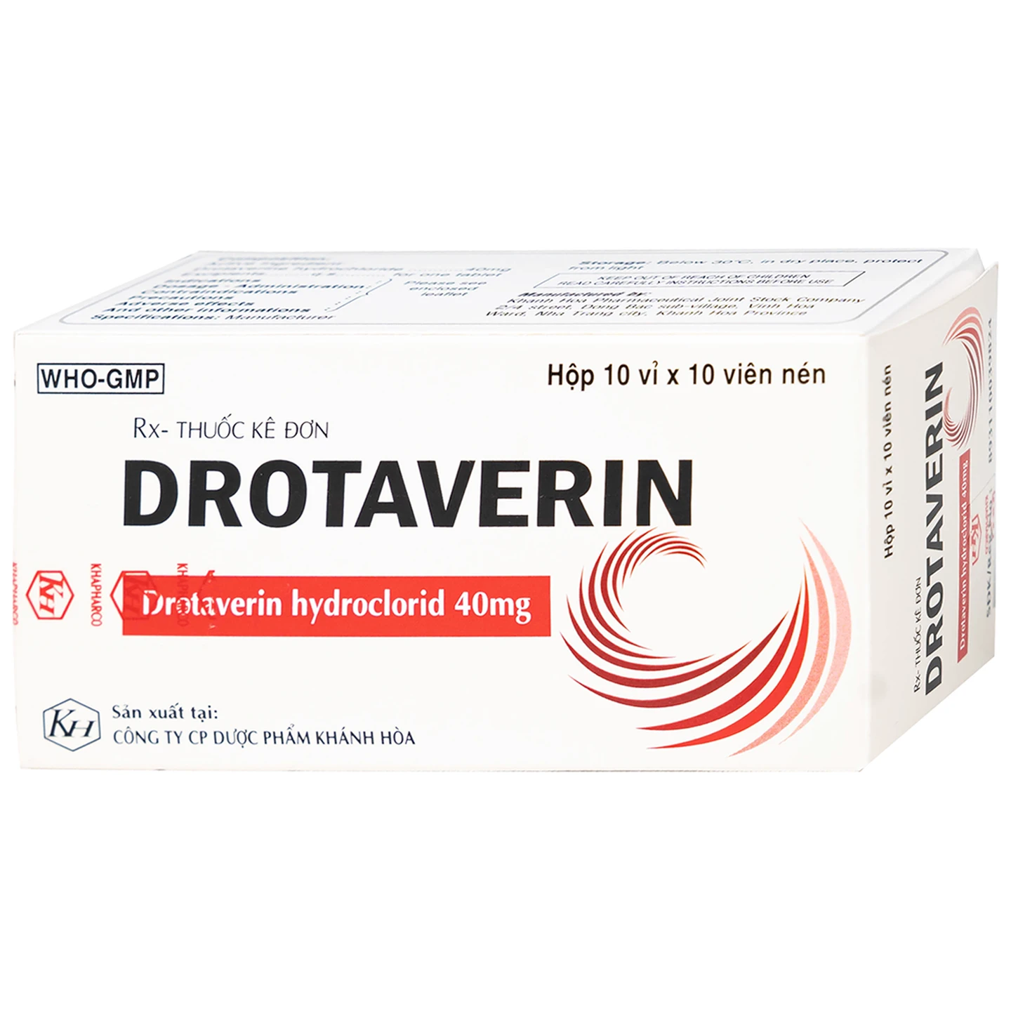 Thuốc Drotaverin 40mg Khapharco điều trị cơn co thắt dạ dày và ruột ...