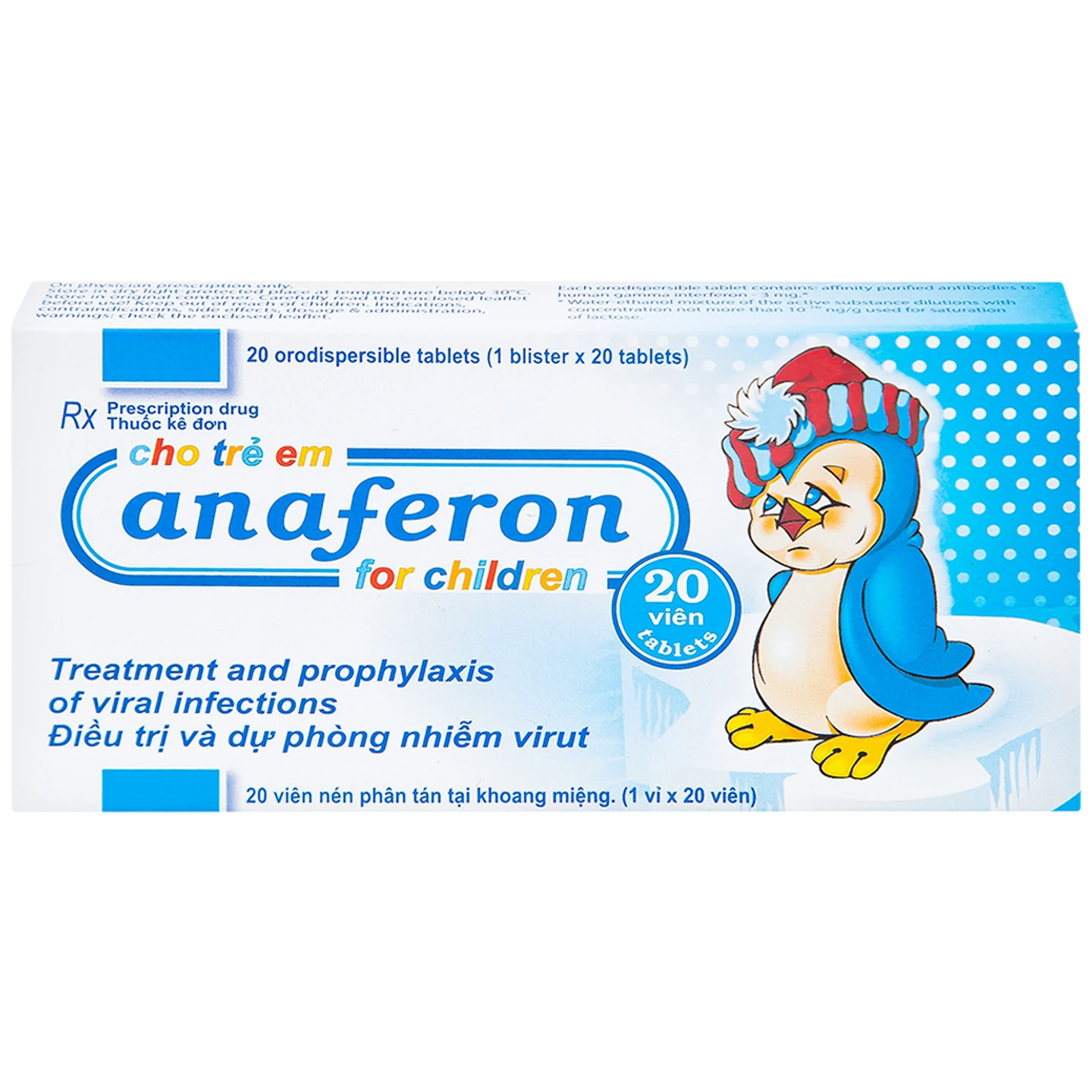 Thuốc Anaferon điều trị nhiễm virus cho trẻ em (20 viên)