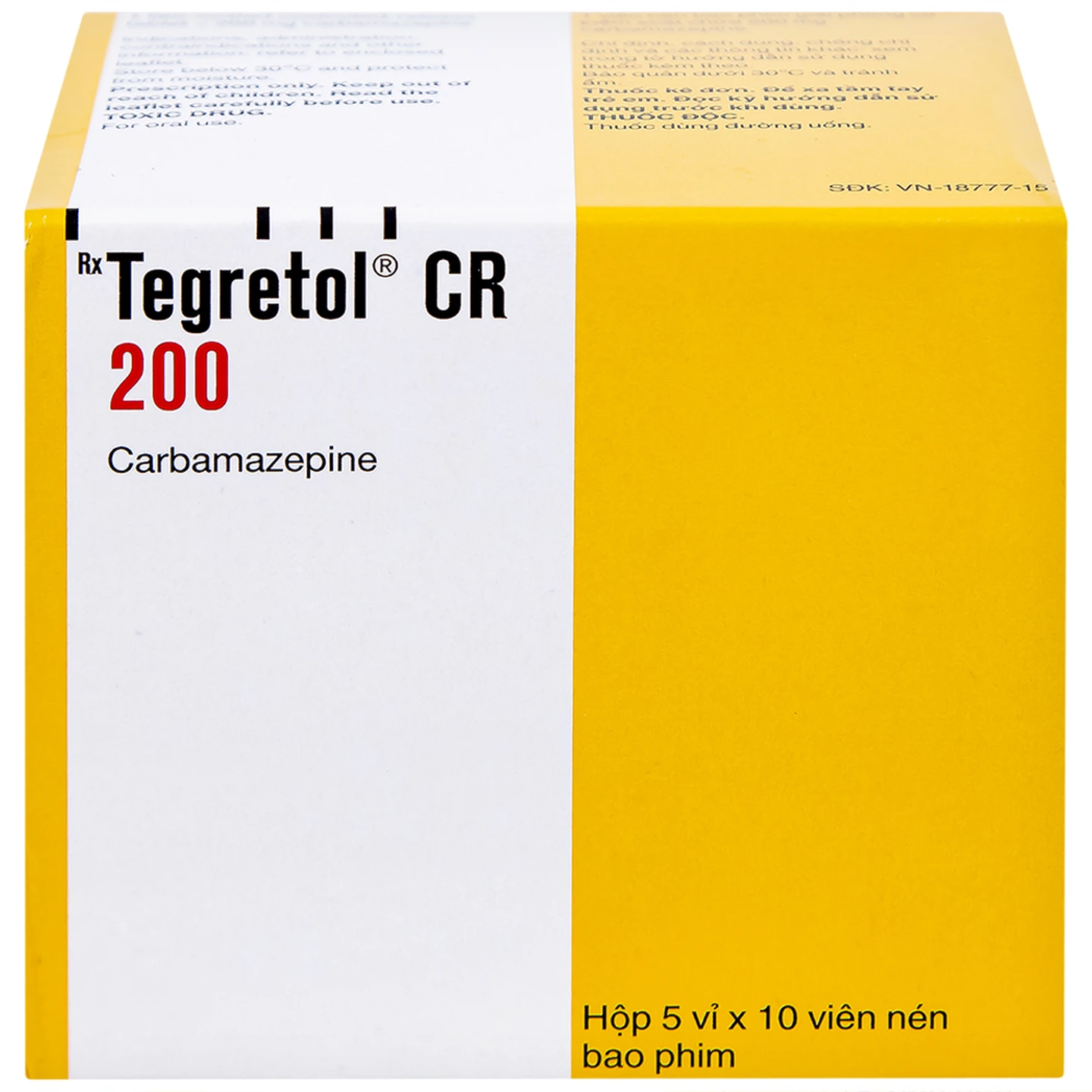 Tegretol CR 200mg: Thuốc điều trị bệnh động kinh