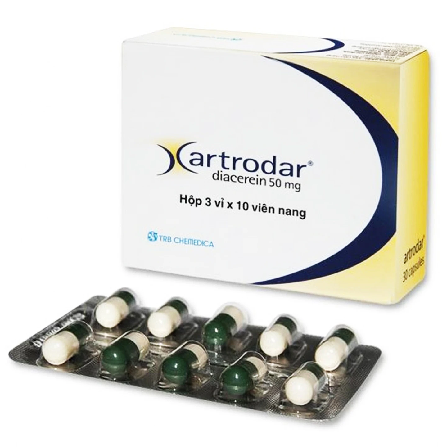 Thuốc Artrodar 50mg điều trị thoái hóa xương khớp hông, gối (3 vỉ x 10 ...