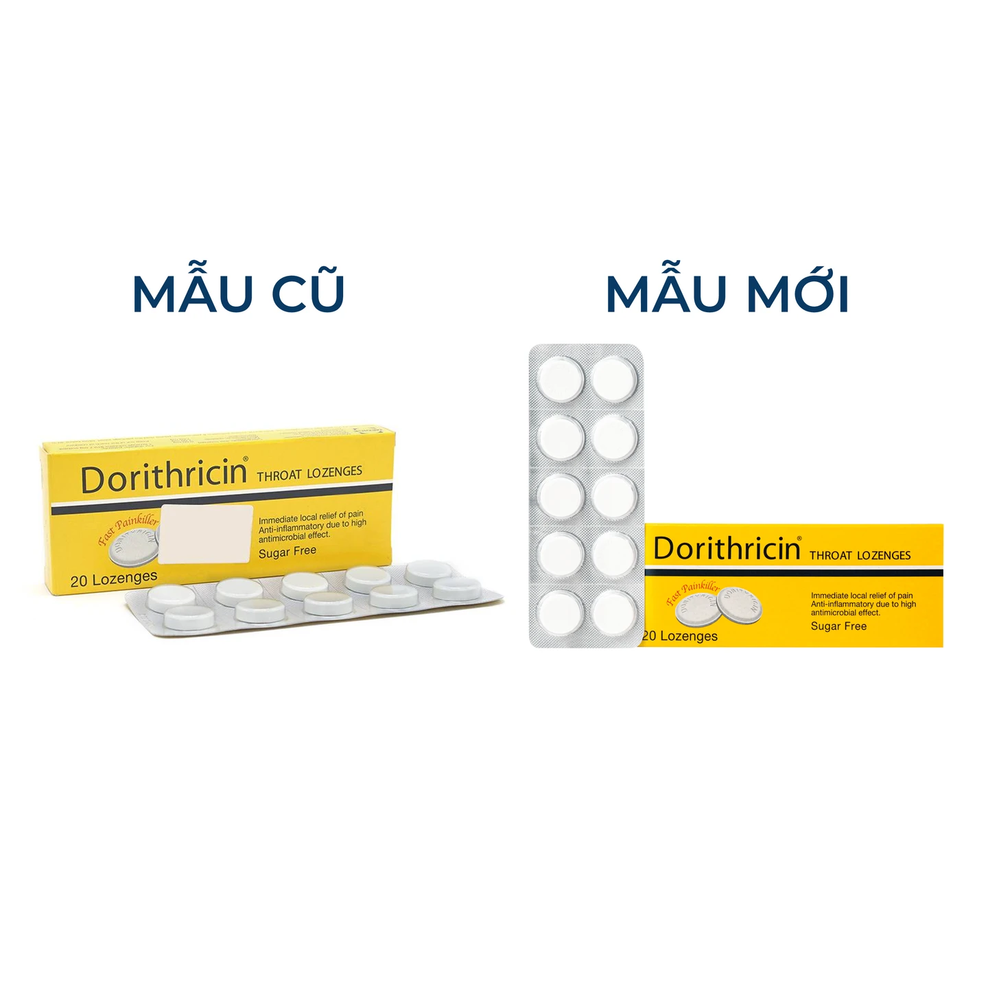 Viên ngậm Dorithricin trị ho, đau rát họng (2 vỉ x 10 viên)