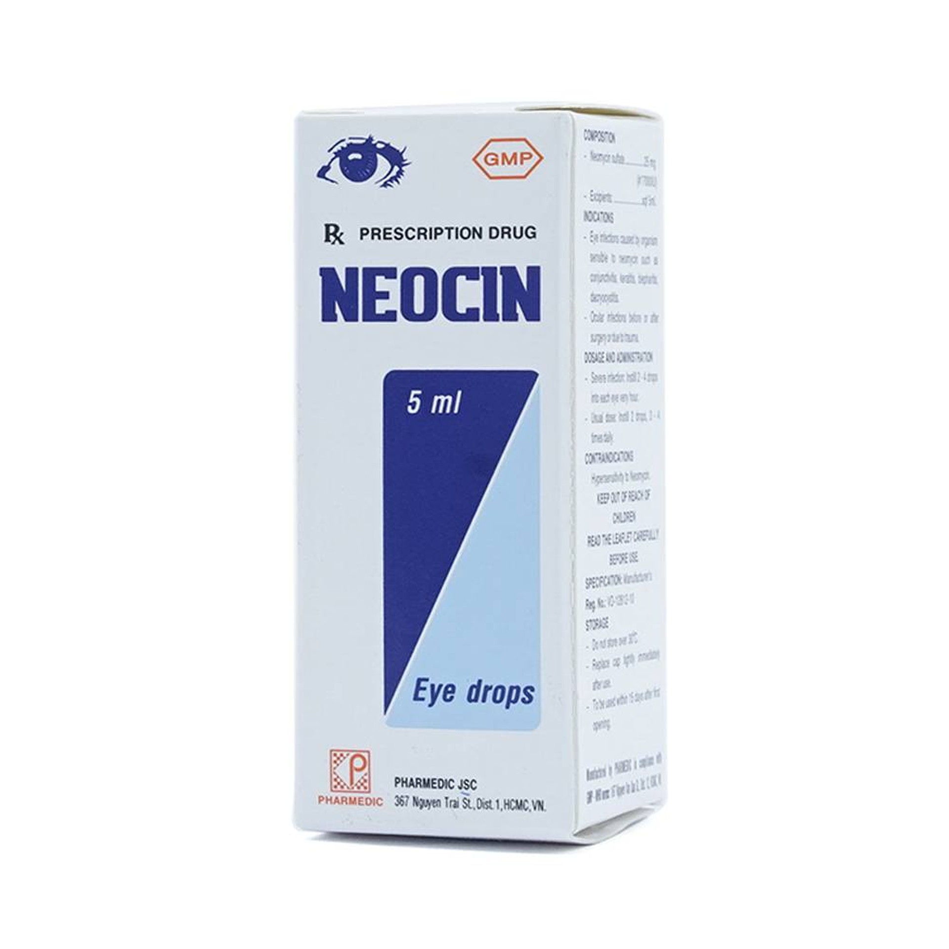 Thuốc nhỏ mắt Neocin điều trị viêm kết mạc, giác mạc (5ml)