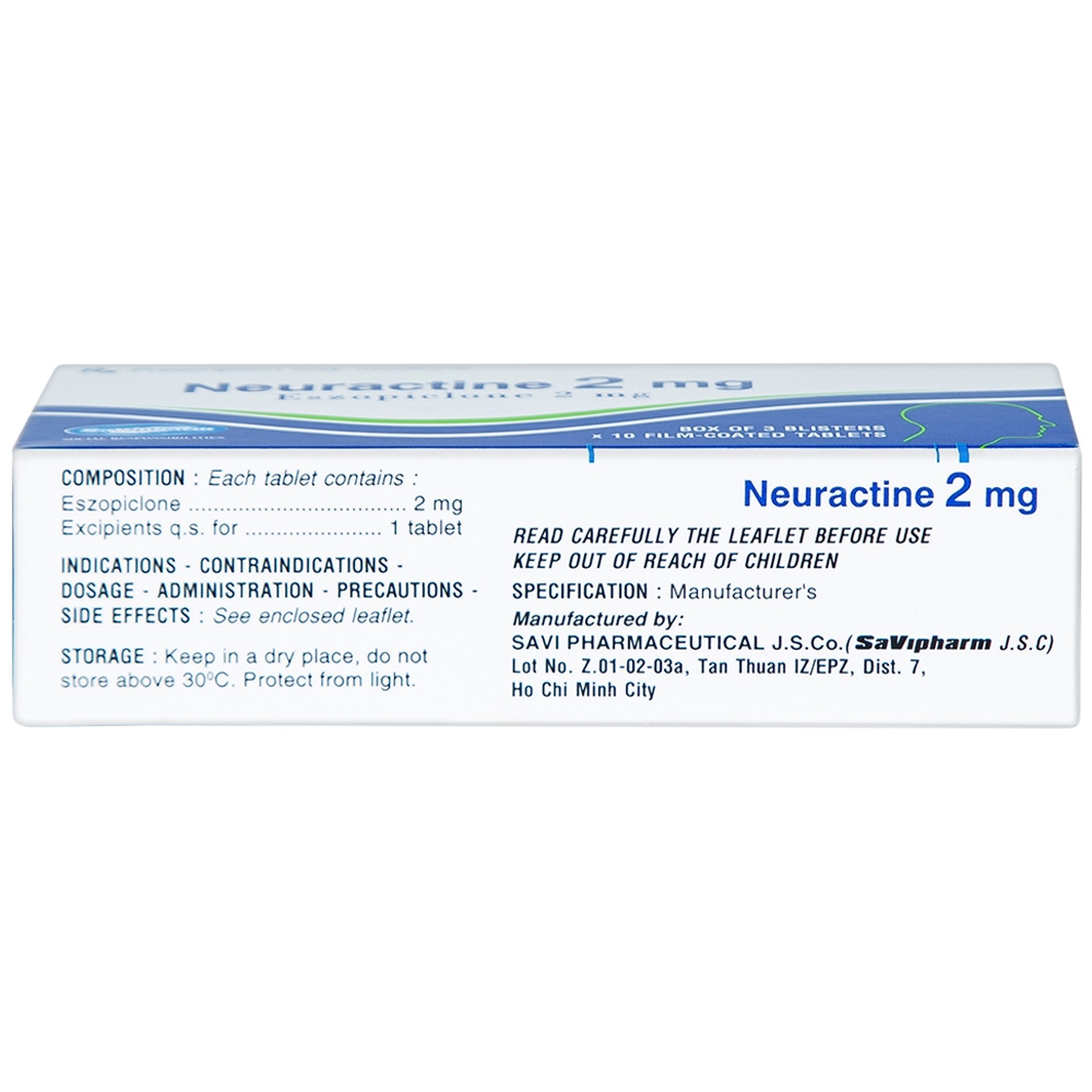 Thuốc Neuractine 2Mg trị chứng mất ngủ