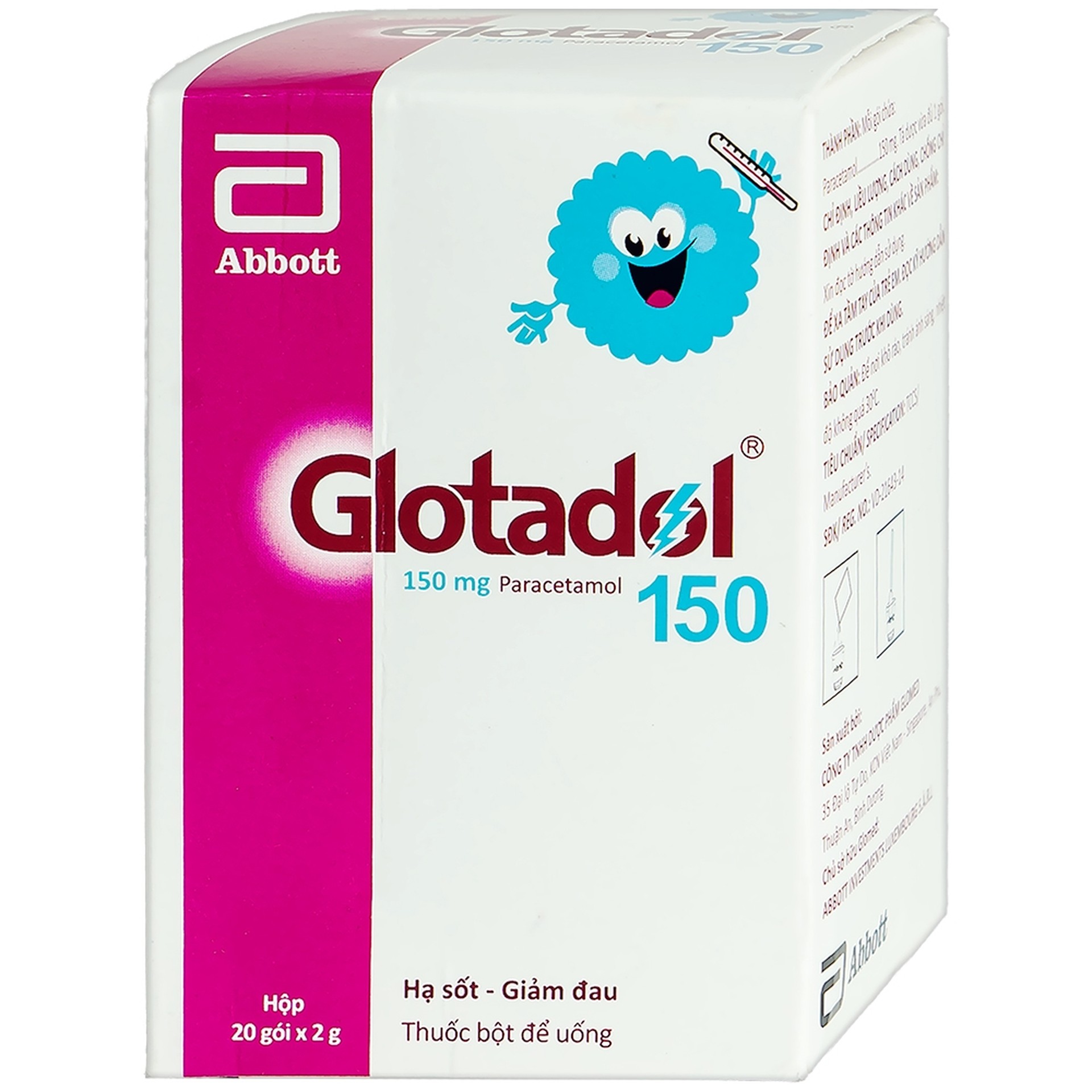 Paracetamol 650mg hạ sốt, giảm đau (10 vỉ x 10 viên)