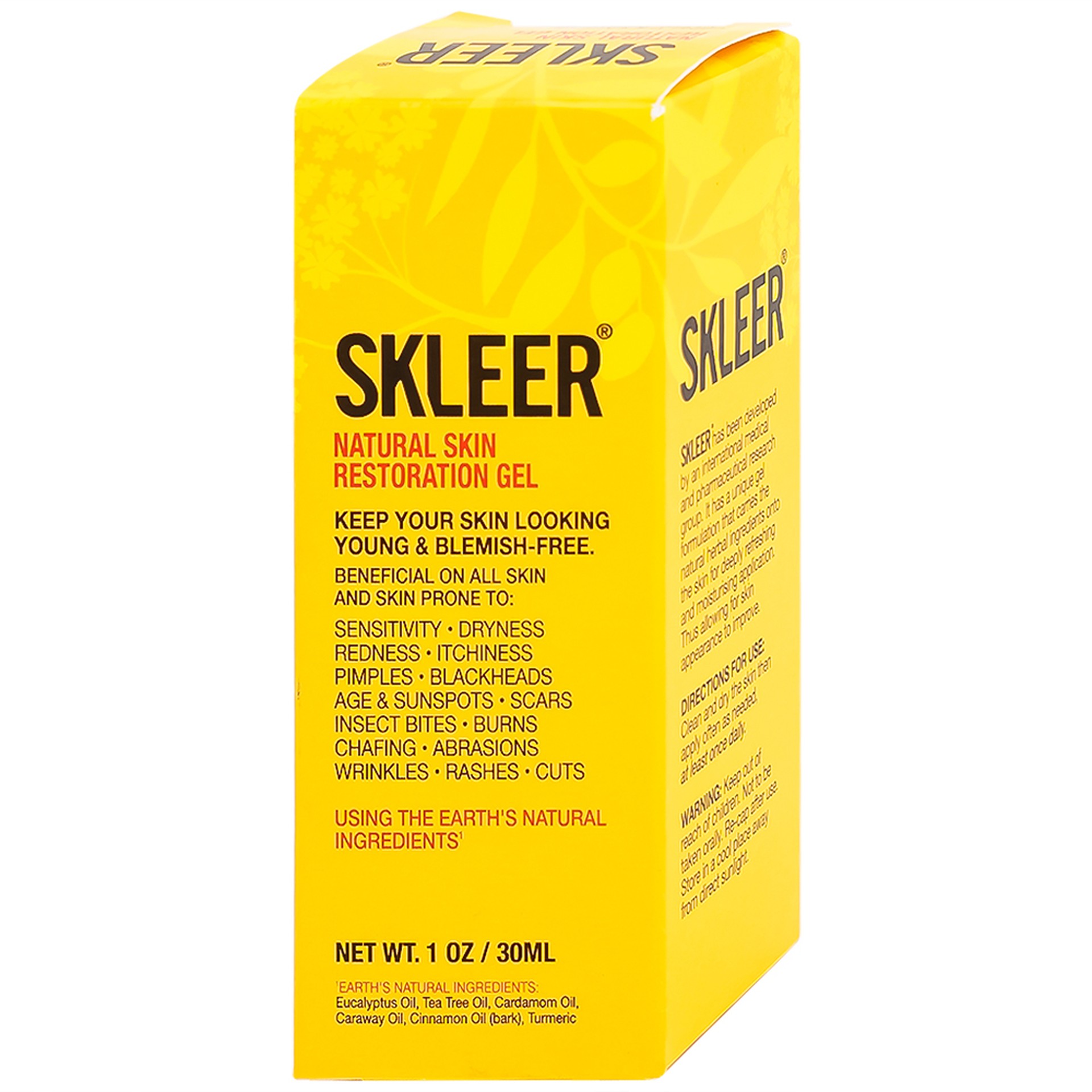 Gel Skleer Natural Skin Restoration giảm viêm, dưỡng ẩm (30ml)