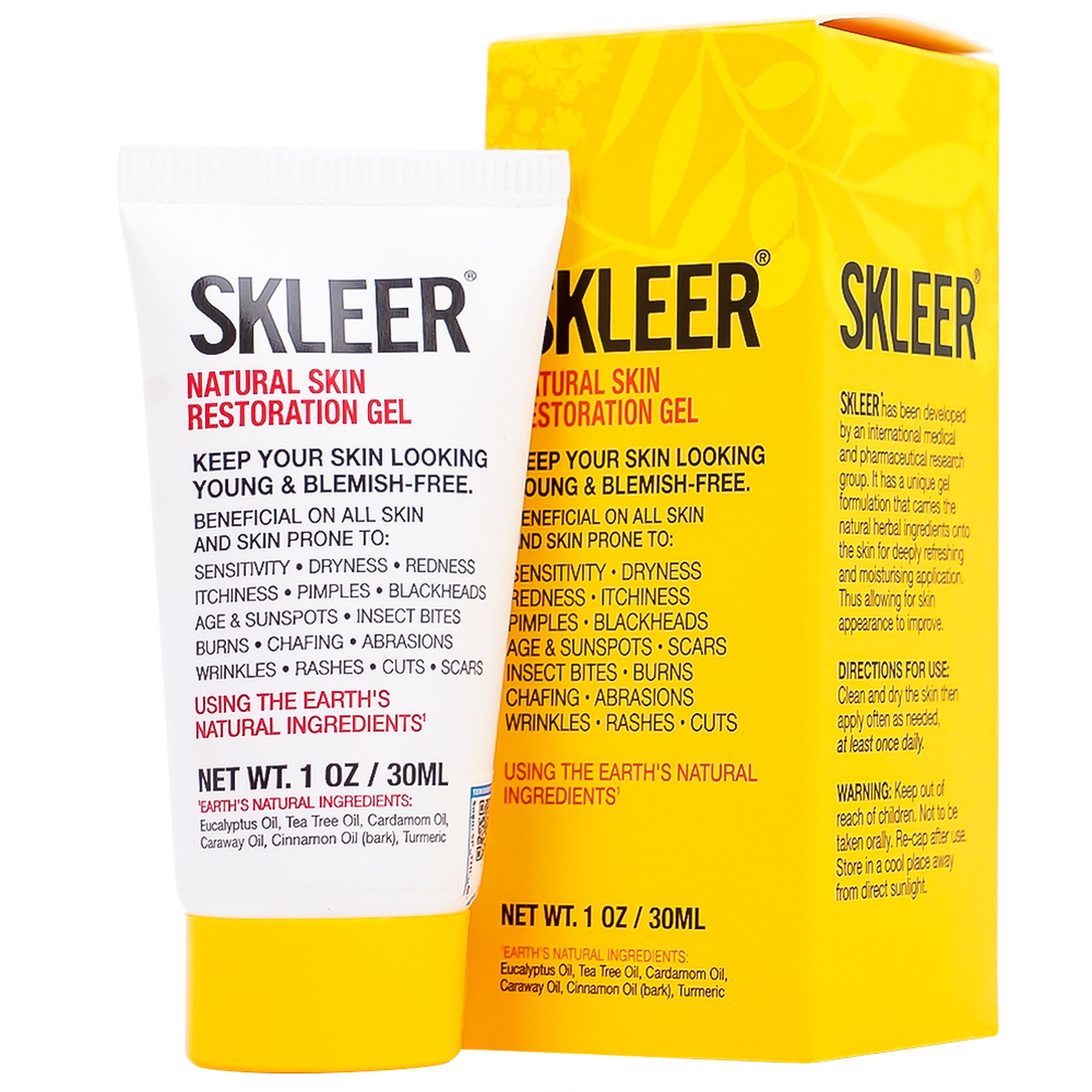 Gel Skleer Natural Skin Restoration giảm viêm, dưỡng ẩm (30ml)