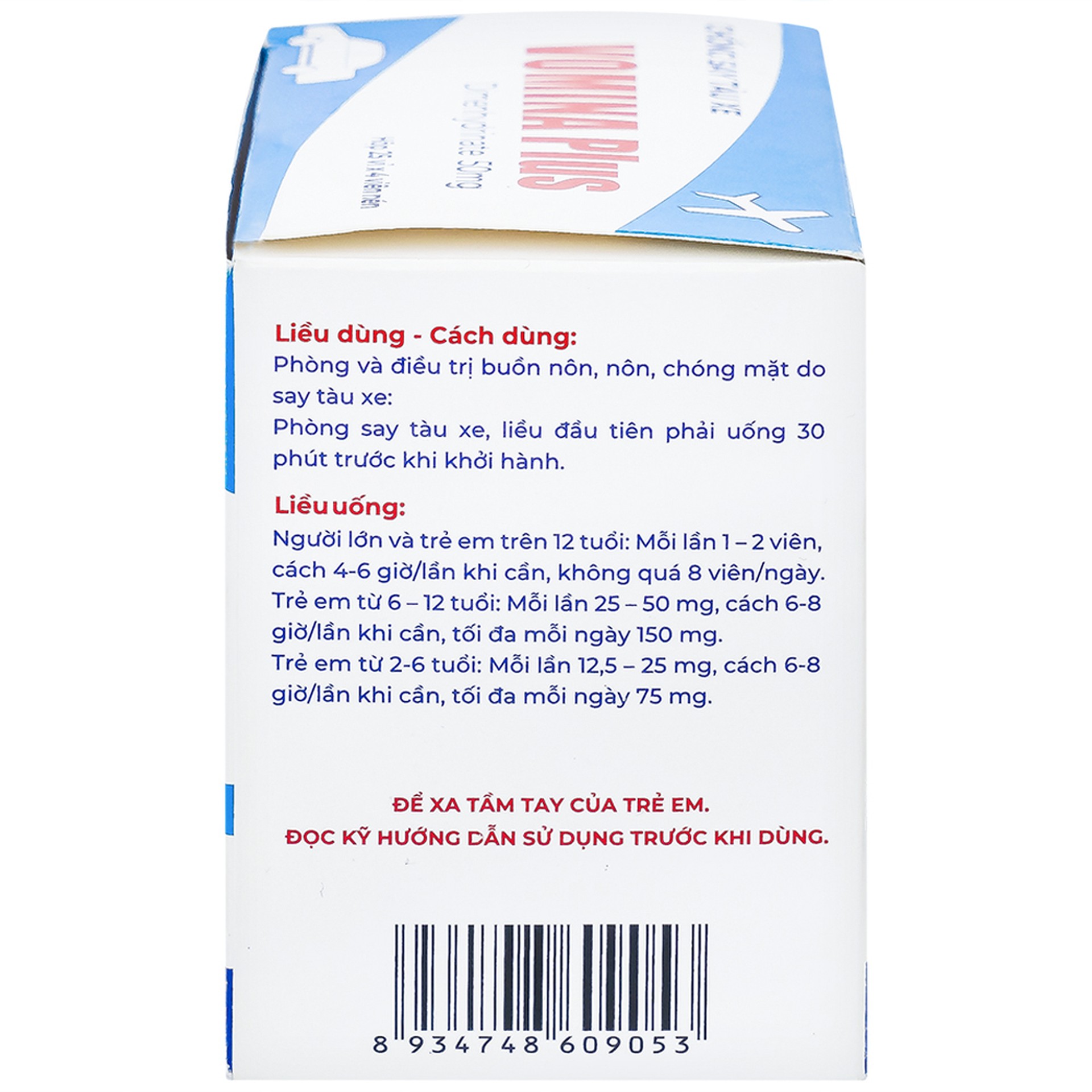 Thuốc Vomina Plus 50mg phòng và điều trị chứng buồn nôn, chóng mặt (25 ...