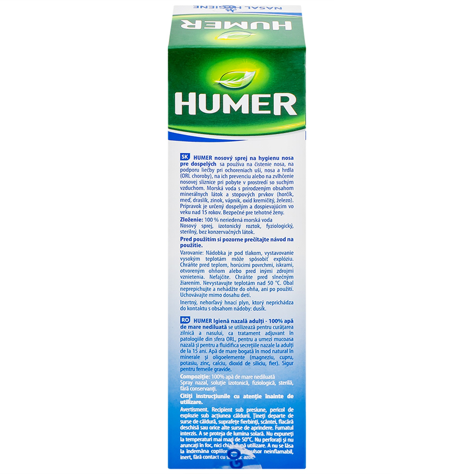 Xịt mũi Humer 150 Nasal Hygiene cho người lớn (150ml)