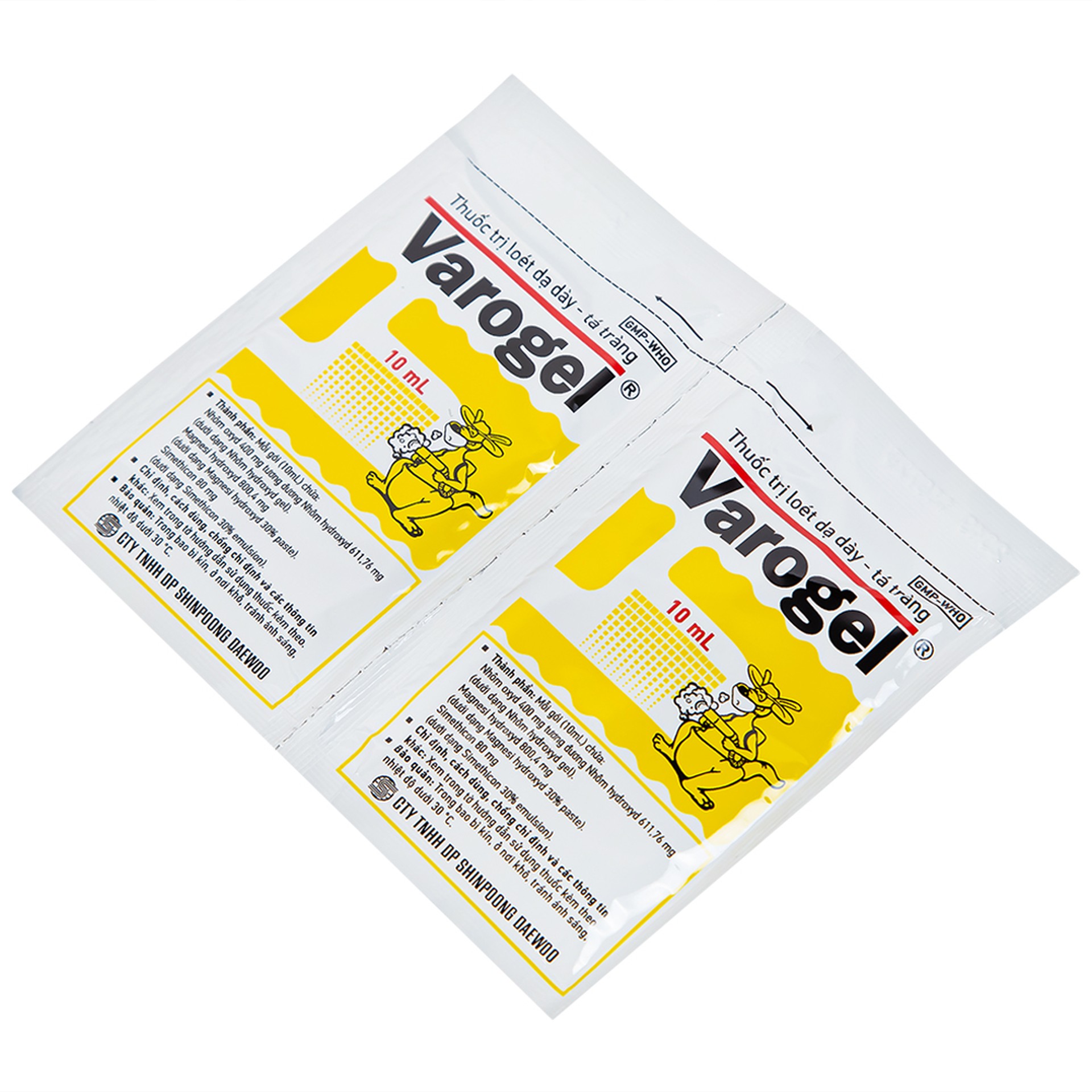Thuốc trị loét dạ dày tá tràng Varogel (Hộp 20 gói x 10ml)