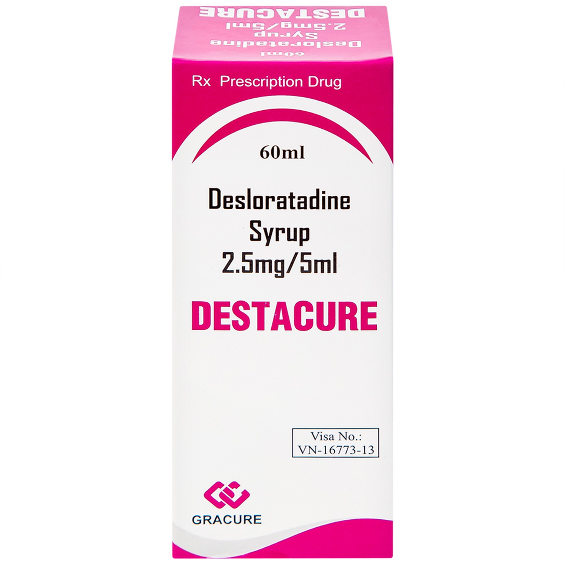 Thuốc Destacure 2.5mg/5ml trị viêm mũi dị ứng, mày đay (60ml)