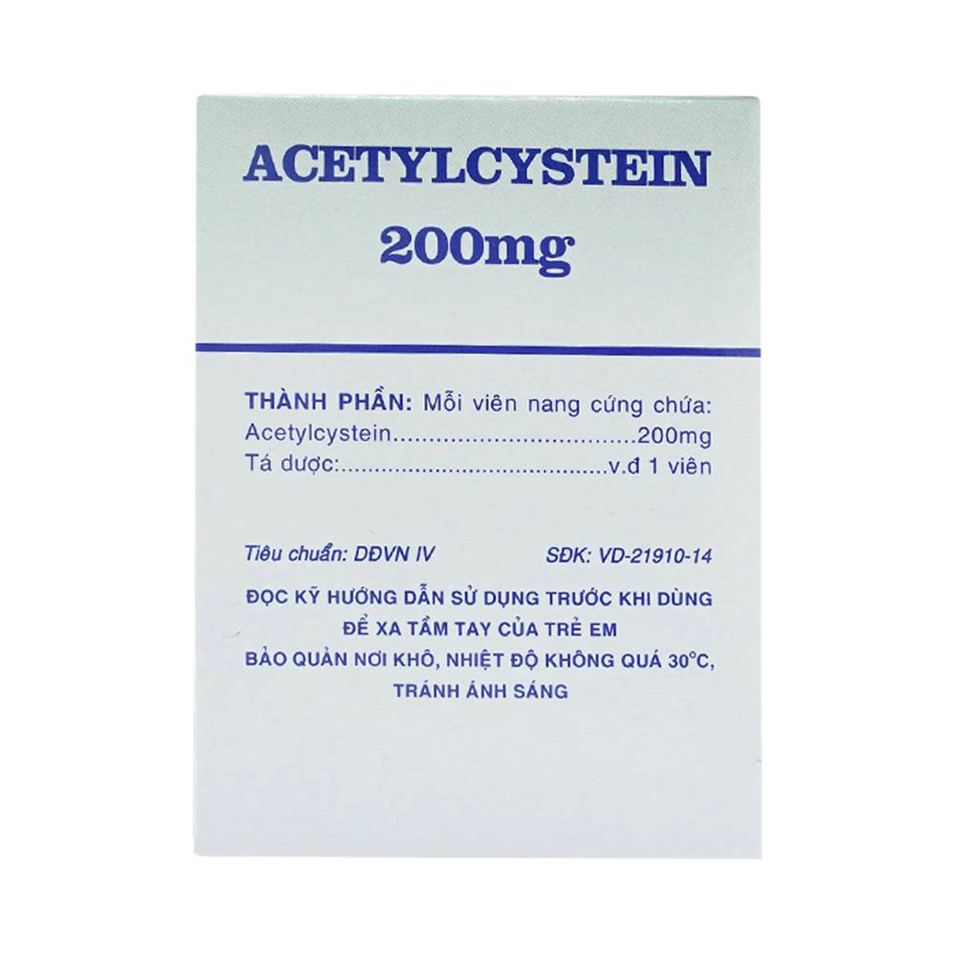 Thuốc Acetylcystein 200Mg tiêu nhầy