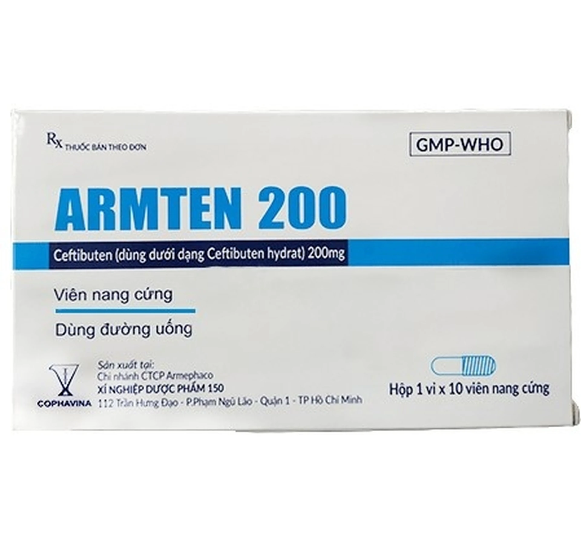Thuốc Armten 200 Cophavina điều trị nhiễm khuẩn (1 vỉ x 10 viên) - Nhà ...