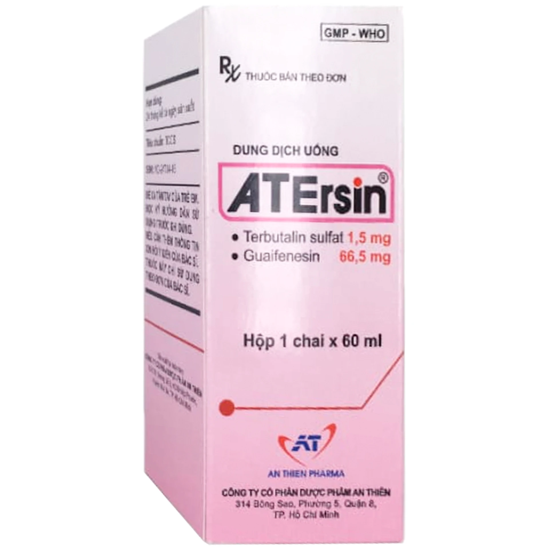 Thuốc Atersin An Thiên điều trị giảm ho do hen phế quản, viêm phế quản ...