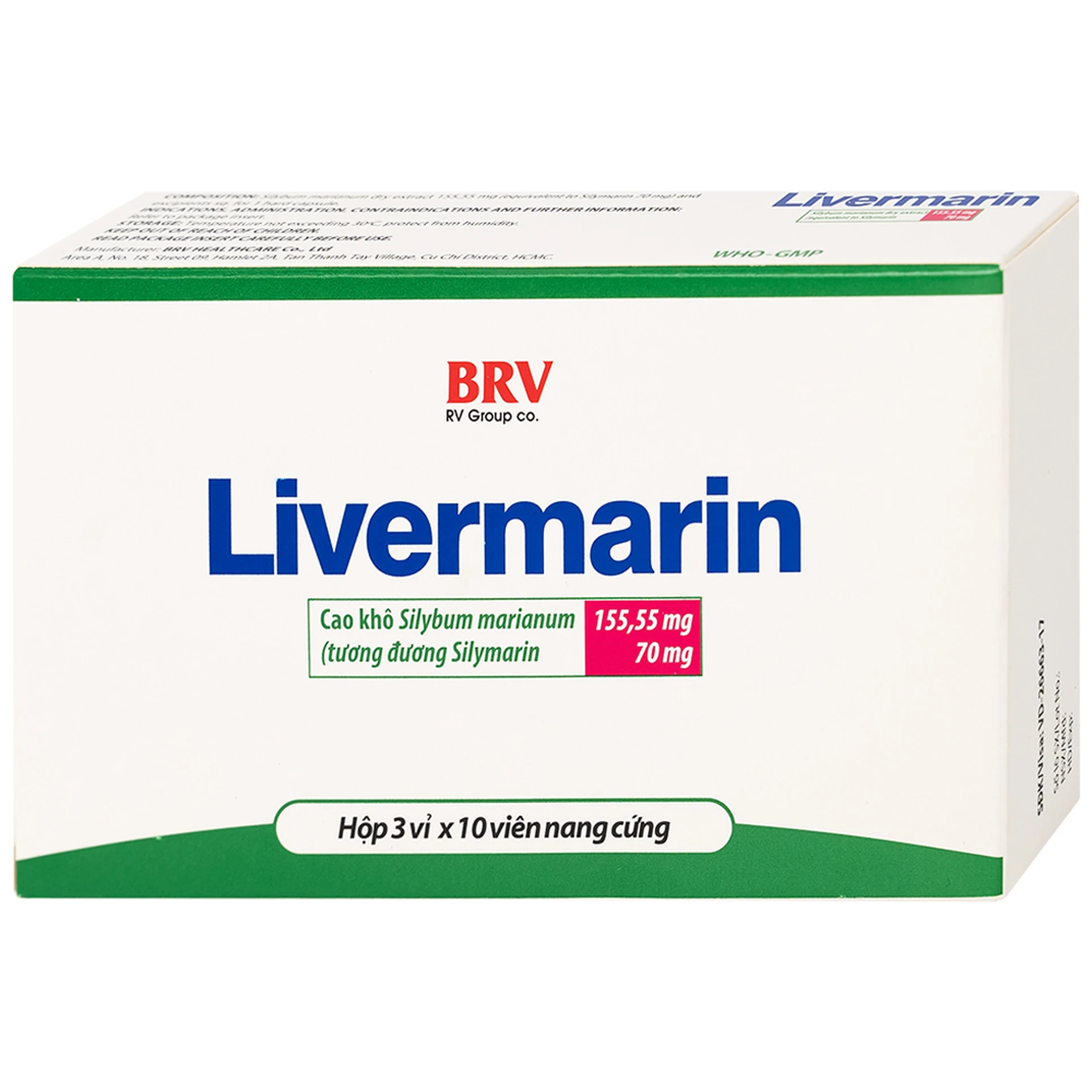 Thuốc Livermarin 70mg trị rối loạn tiêu hoá, viêm gan