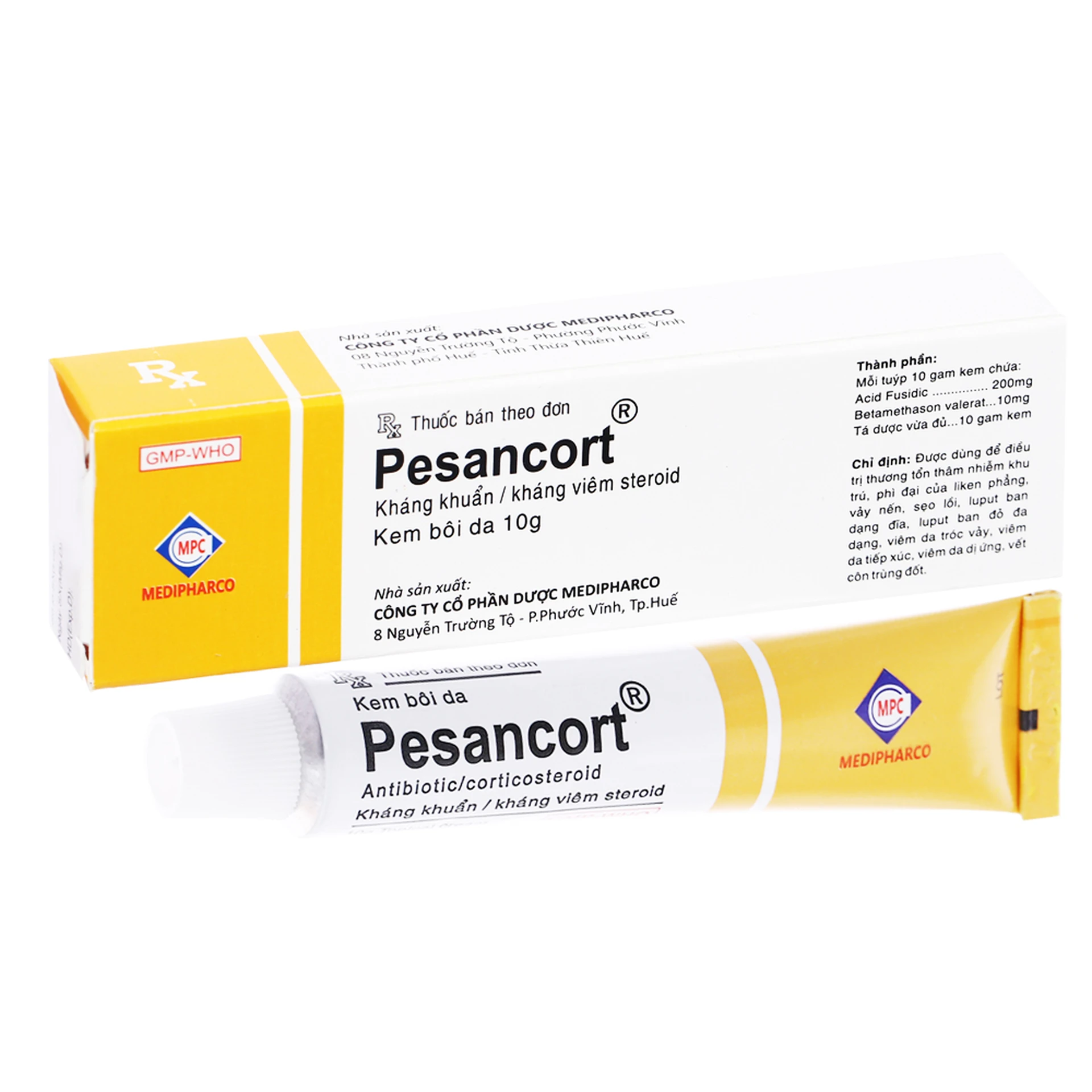 Kem bôi da Pesancort điều trị sẹo lồi, luput ban dạng đĩa (10g)