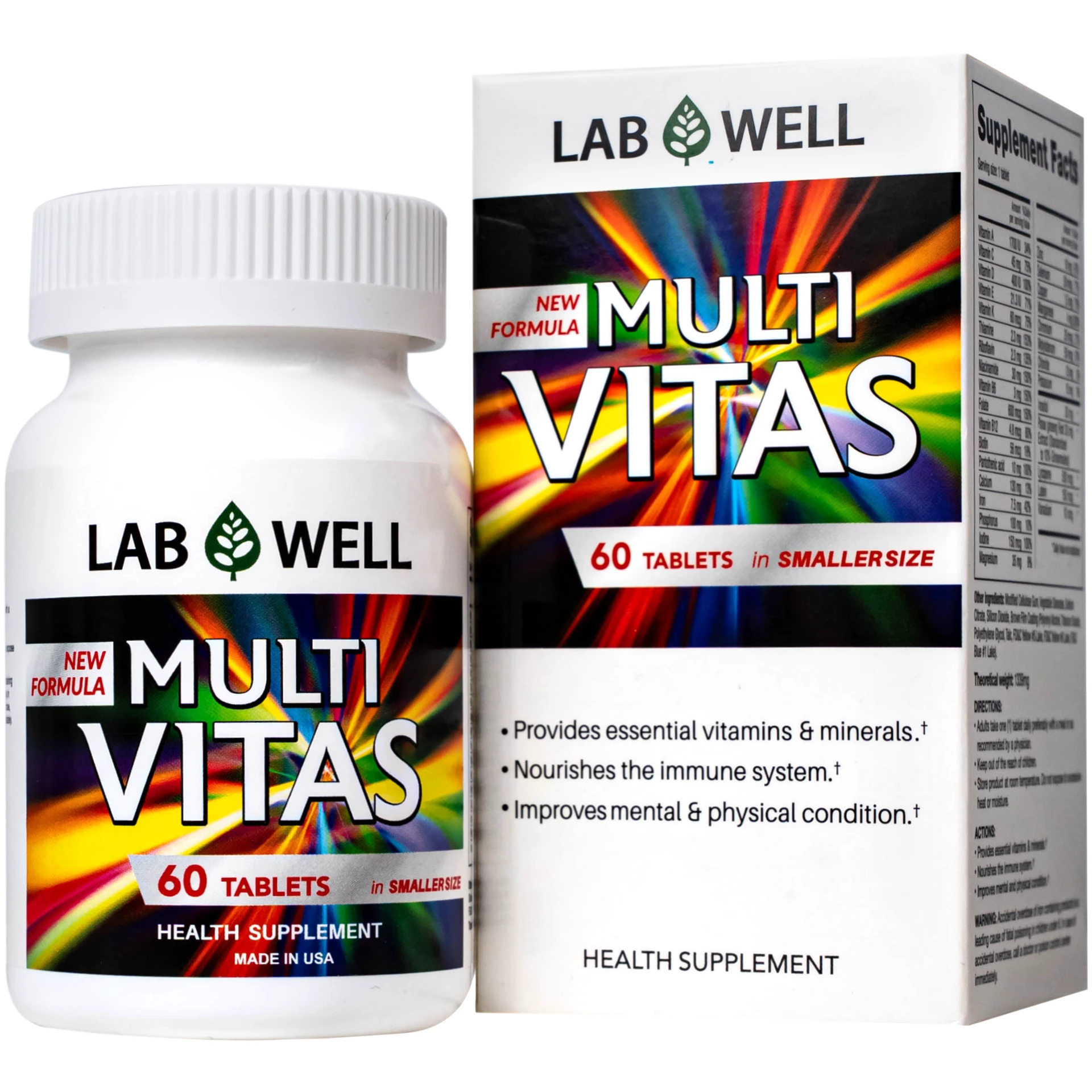 Viên uống bổ sung vitamin Multi Vitas Lab Well 60 viên Hoa Kỳ