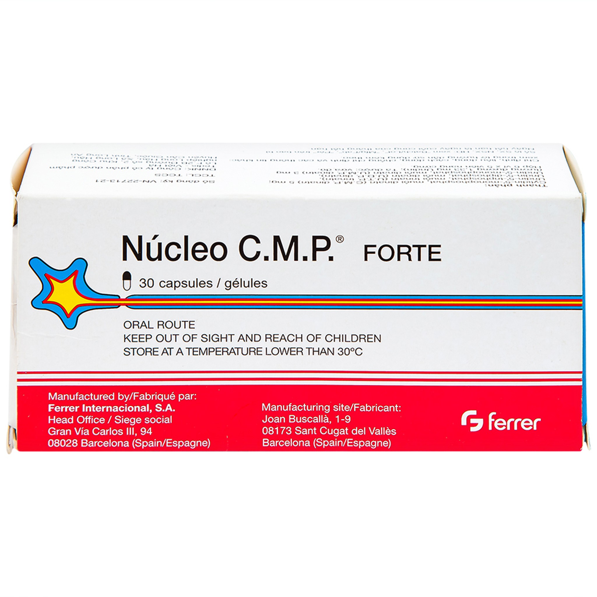 Thuốc Núcleo C.M.P Forte dạng viên uống (6 vỉ x 5 viên)