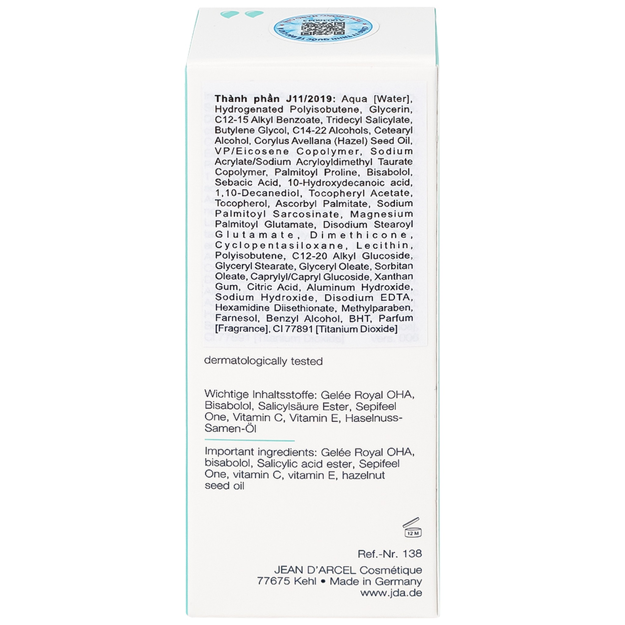 Kem bôi Blemish Control Jean d'Arcel hỗ trợ giảm mụn (30ml)