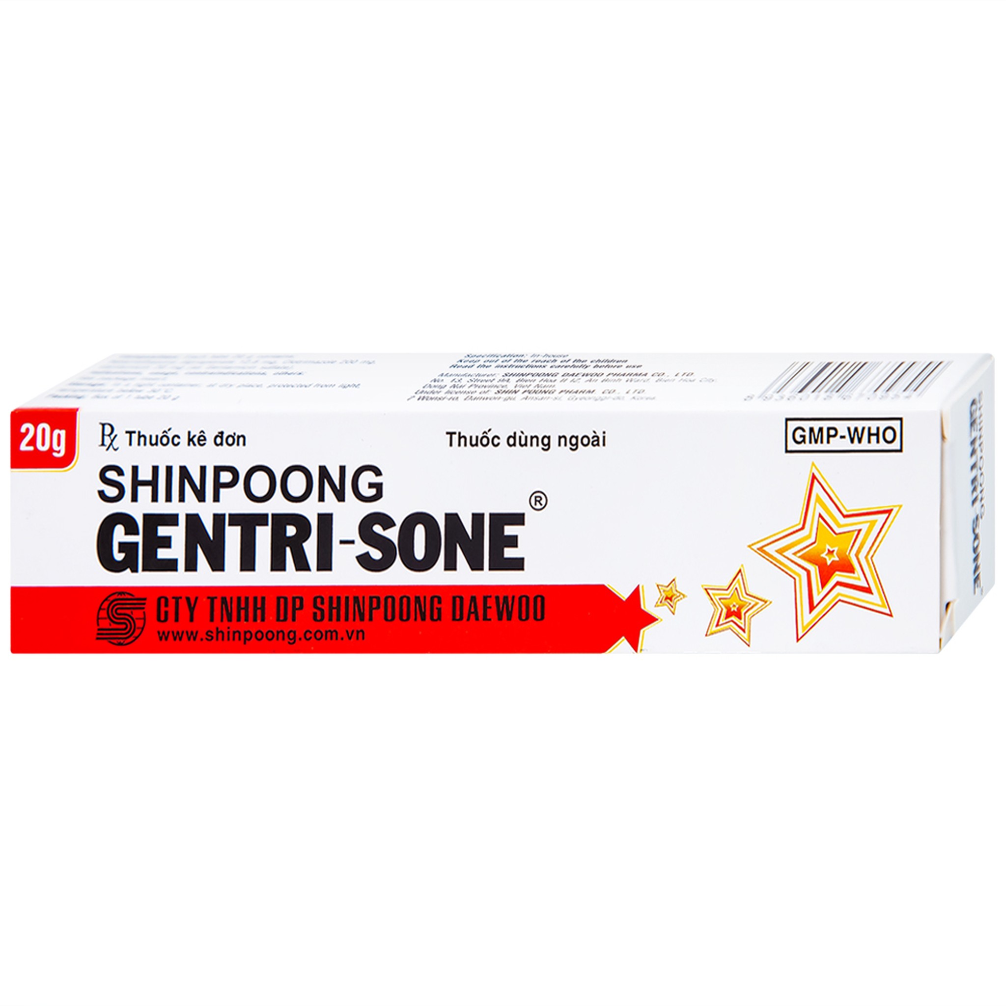 Gentrisone 20g trị viêm da, dị ứng da (tuýp 20g)