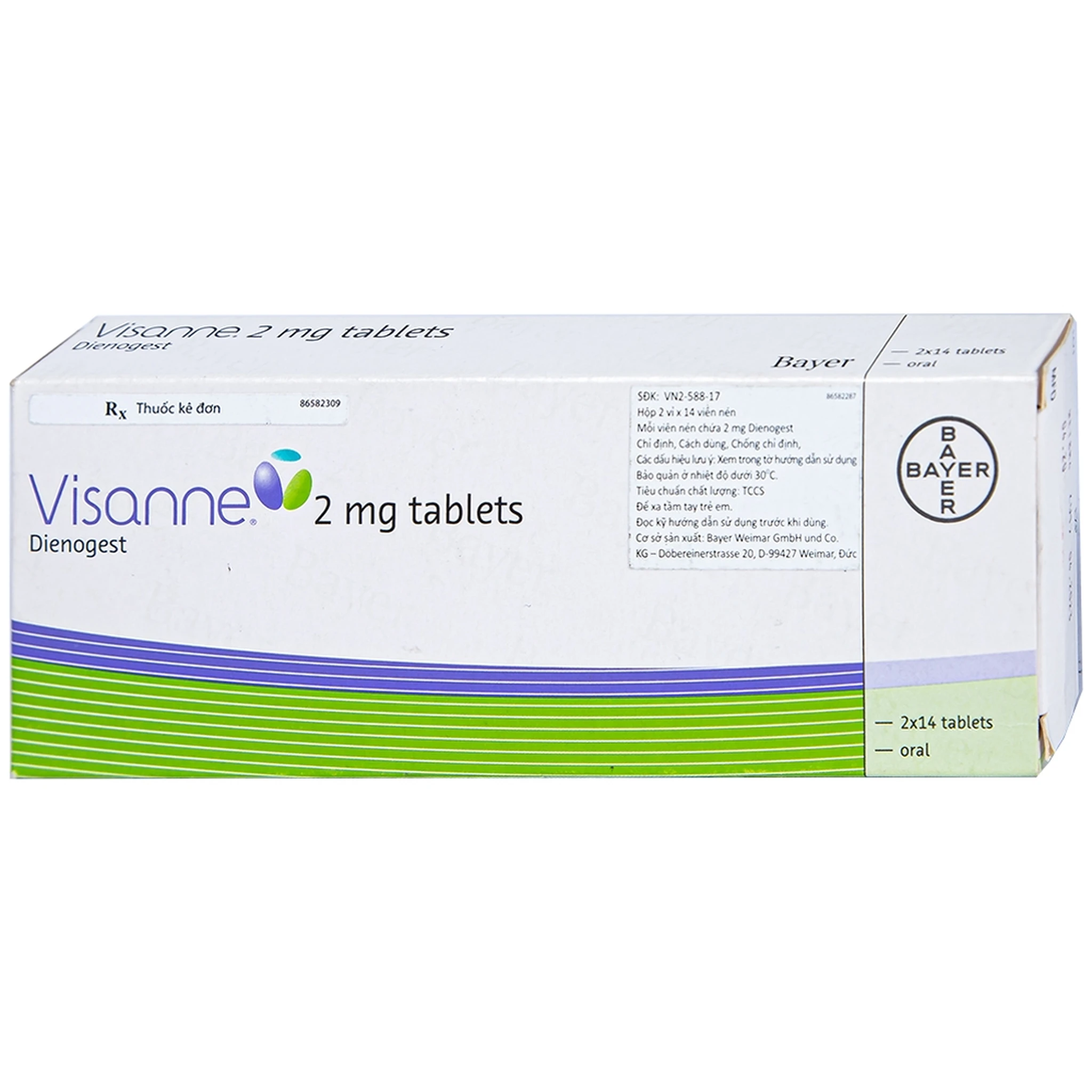 Thuốc Visanne 2Mg Bayer điều trị lạc nội mạc tử cung