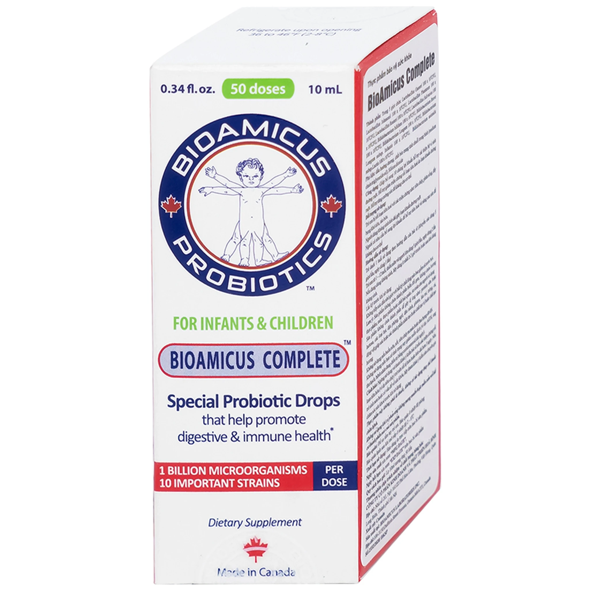 Bioamicus complete men vi sinh 10 chủng (chai 10ml)