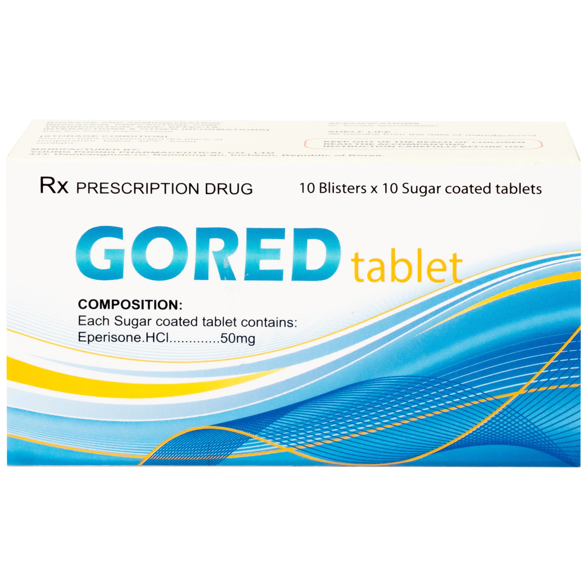 Thuốc Gored 50mg điều trị và ổn định tăng trương lực cơ