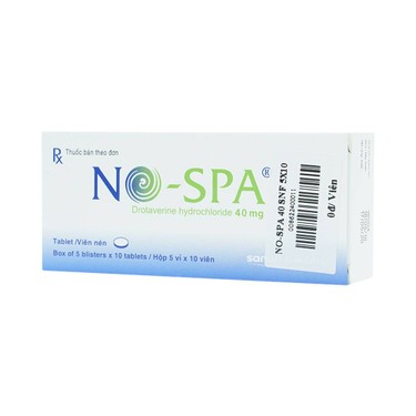 Thuốc No-Spa 40mg giảm đau, trị co thắt cơ trơn (5 vỉ x 10 viên)