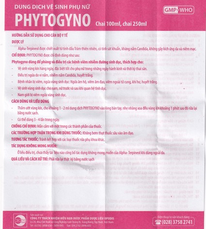 Dung dịch vệ sinh phụ nữ Phytogyno Opodis Pharma (100ml)