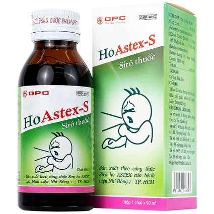 Siro HoAstex 90ml trị ho, giảm ho trong viêm họng, viêm phế quản