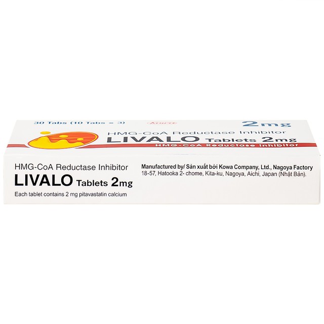Thuốc Livalo 2mg Kowa trị tăng lipid máu nguyên (30 viên)