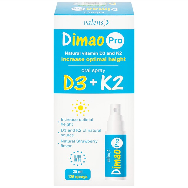 Dimao pro oral spray bổ sung vitamin d3+k2 dạng xịt (25ml)