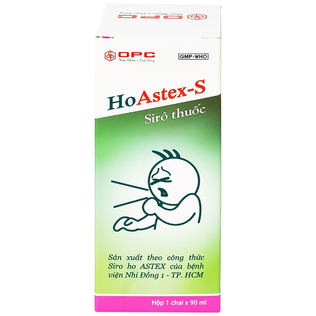 Siro HoAstex 90ml trị ho, giảm ho trong viêm họng, viêm phế quản