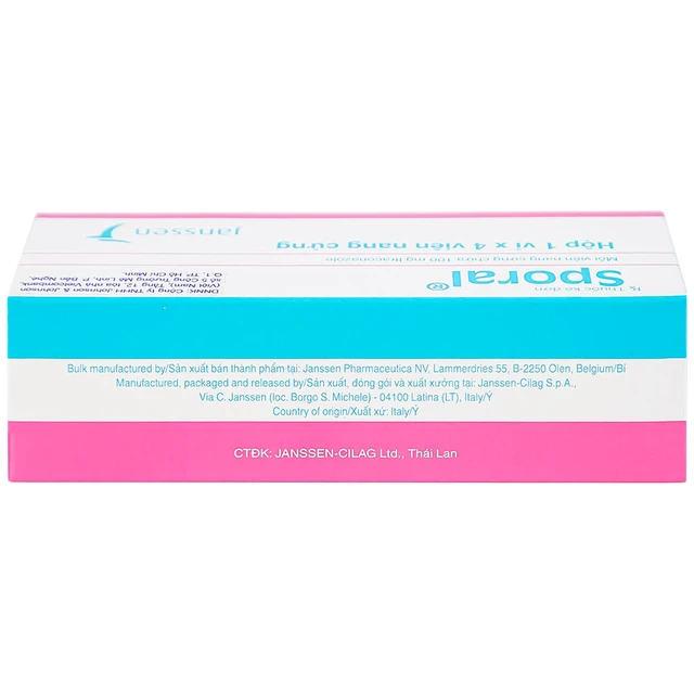 Sporal 100mg điều trị các bệnh nấm phụ khoa, da, toàn thân