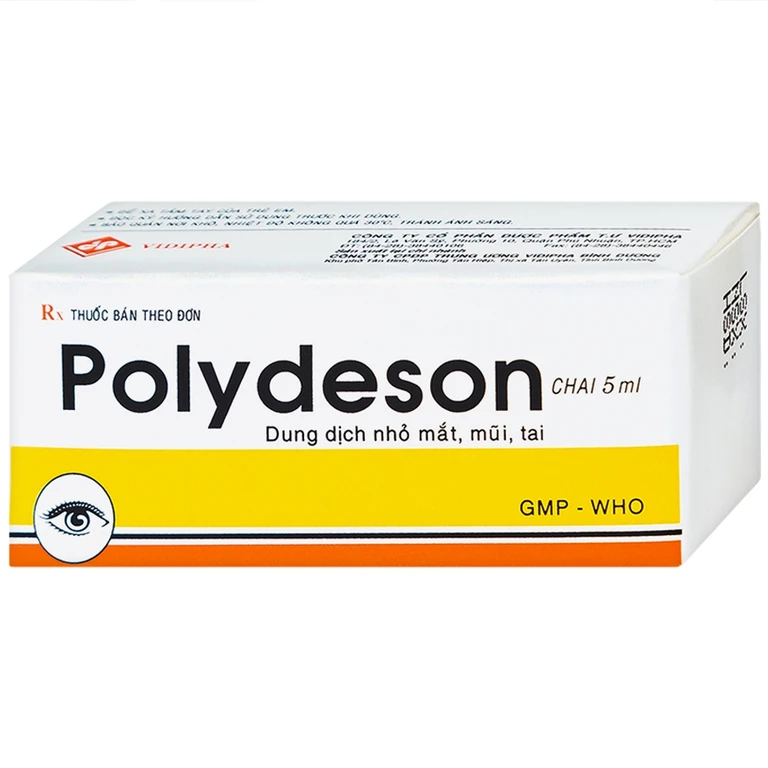 Thuốc nhỏ mắt Polydeson trị viêm, nhiễm trùng ở mắt (5ml)