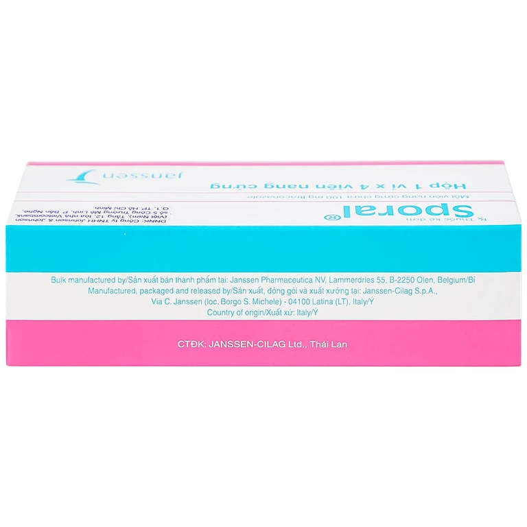 Sporal 100mg điều trị các bệnh nấm phụ khoa, da, toàn thân