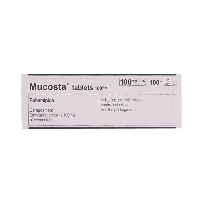 Mucosta 100mg điều trị loét dạ dày (10 vỉ x 10 viên)